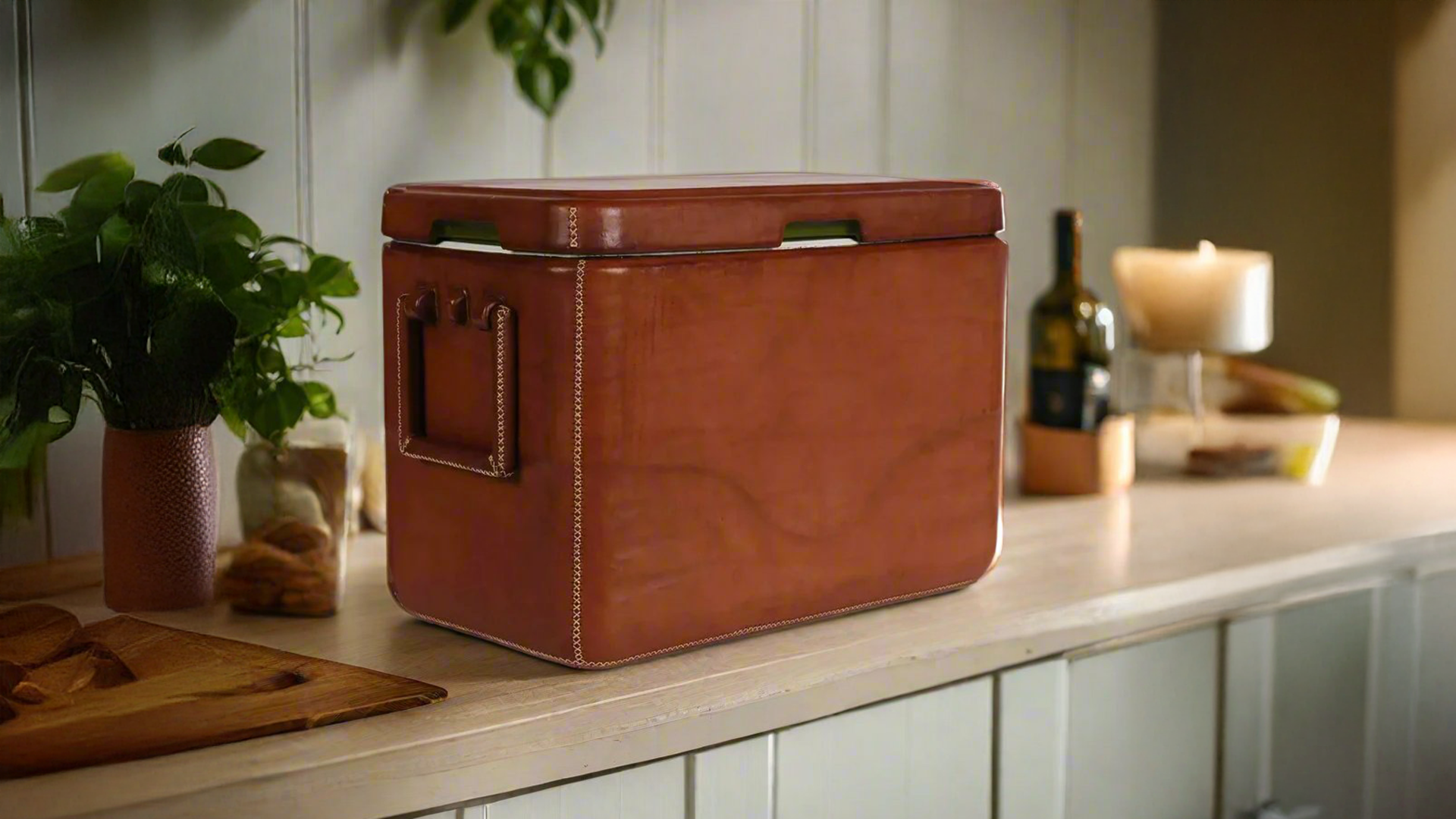 Leather Coolers | Bati Goods | Leather Cooler, Cocktail Shaker, Bar