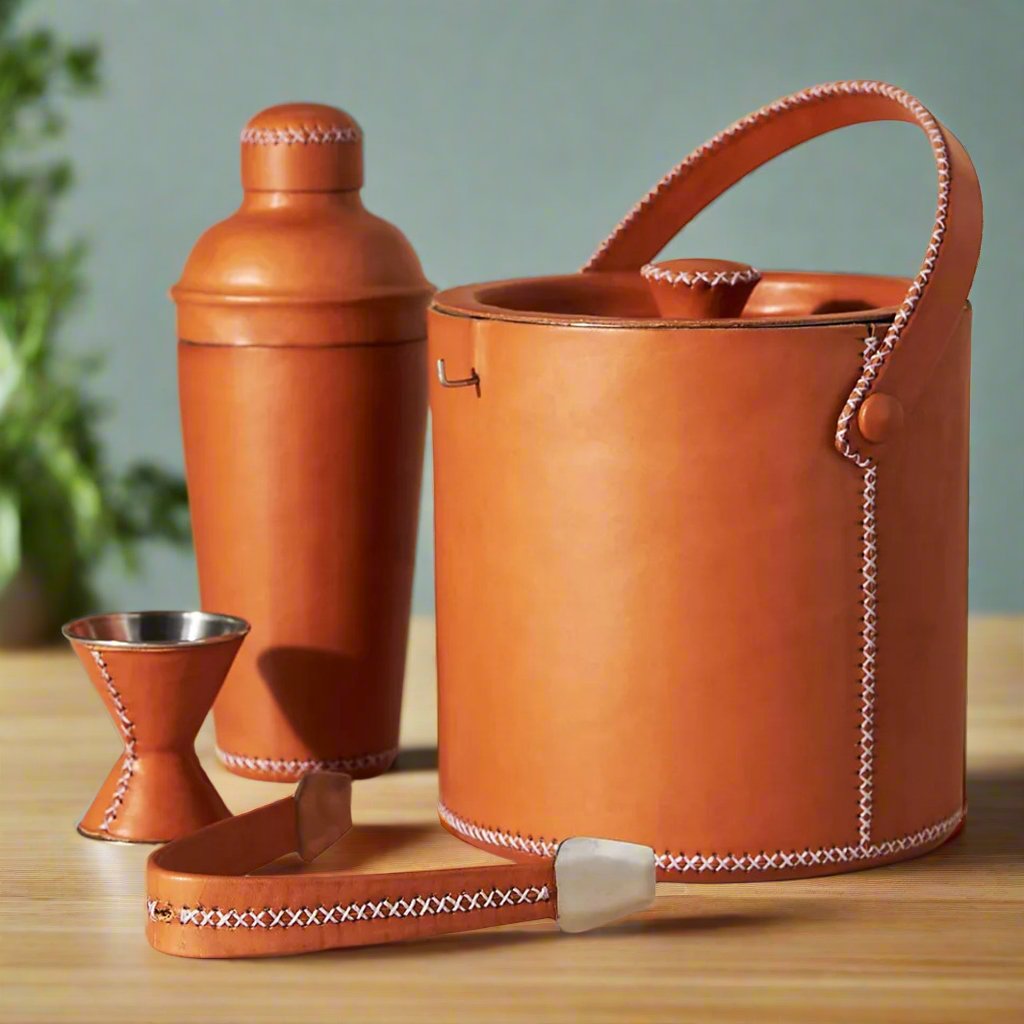 Leather Wrapped Home Goods from Paraguay | Bati Leather Goods