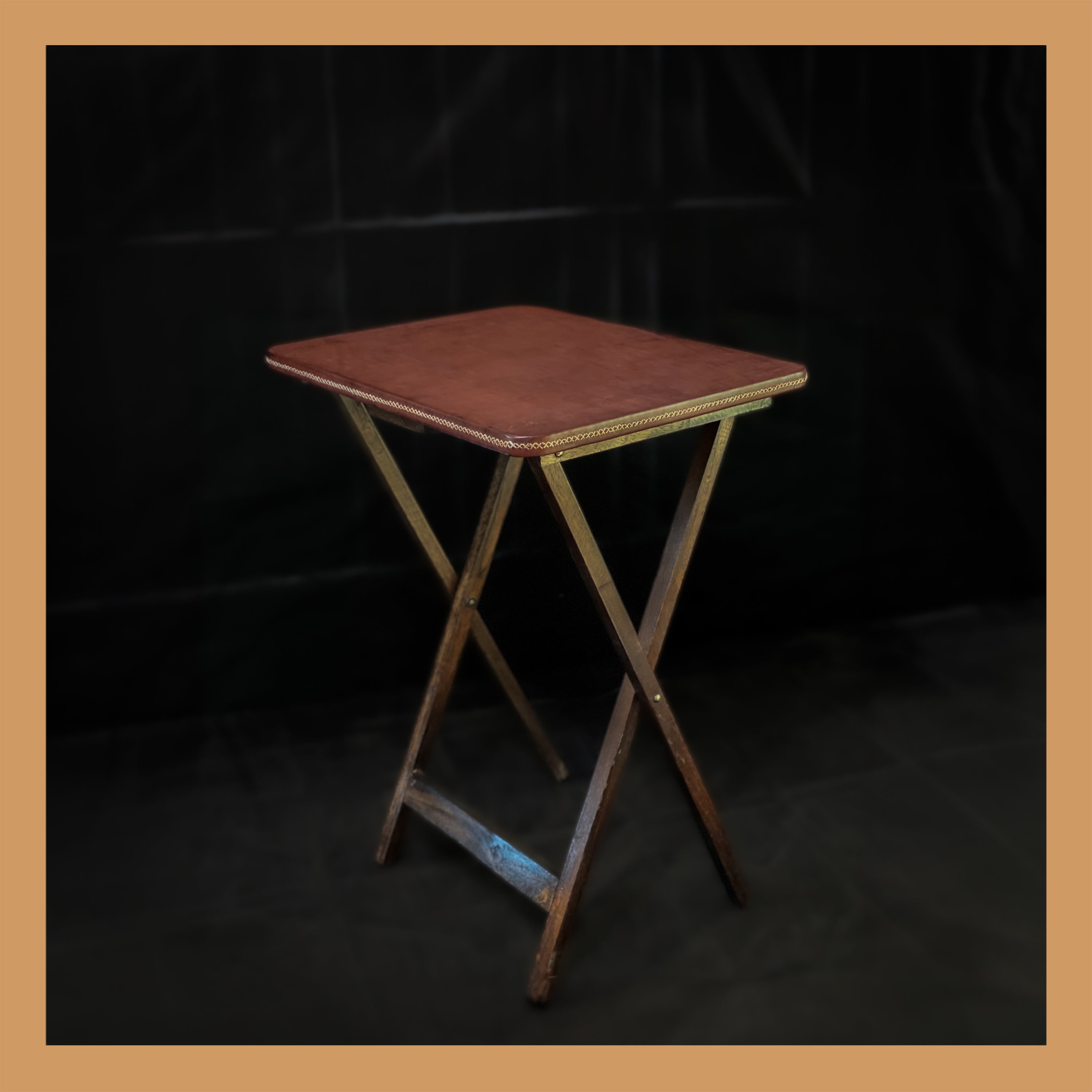 Bati Goods | Folding Wood + Leather Table | Men's Gifts | 🇵🇾 ️ 🇺🇸